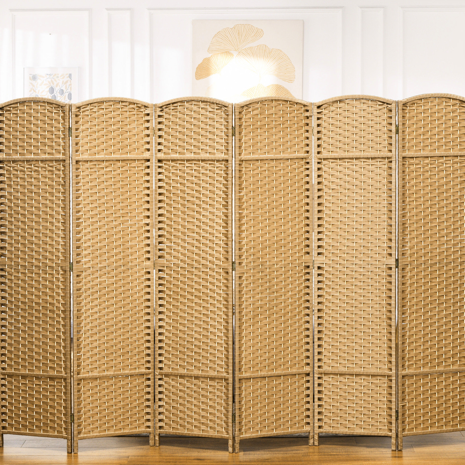 SculptedSeating 6 Panel Folding Webbing, 5.6' Tall Partition Privacy ...