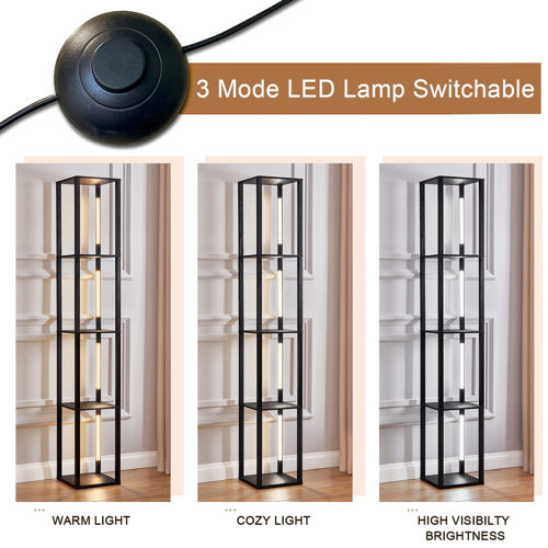 Column Floor Lamps, Shelf Floor Lamps You'll Love