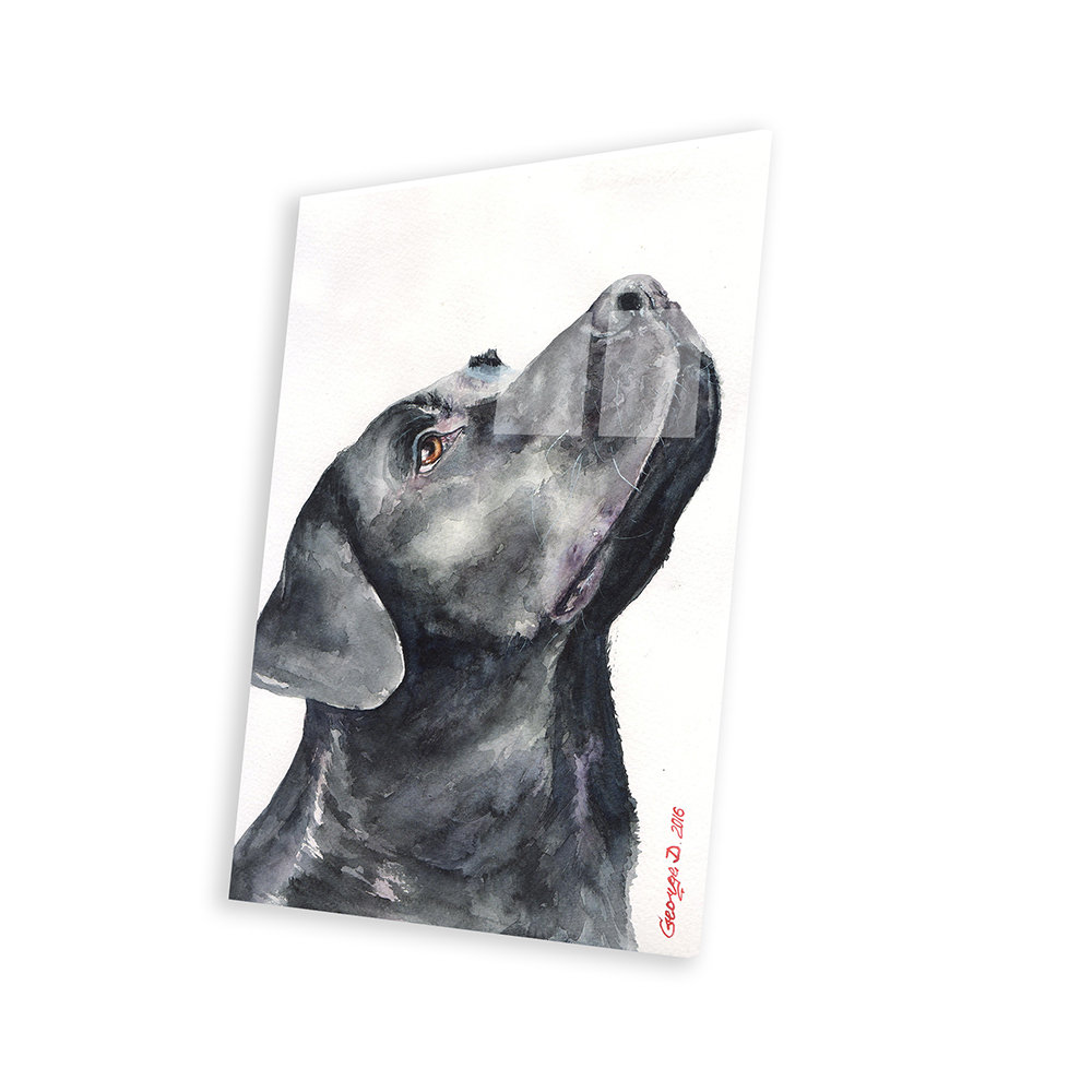 Red Barrel Studio® Black Labrador by George Dyachenko - Unframed ...