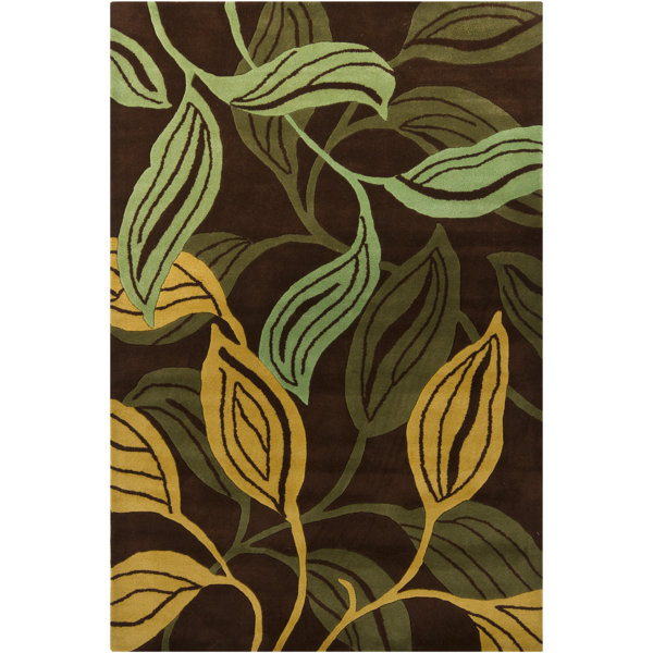 Chandra Int Wool Brown/Green/Gold Rug | Wayfair