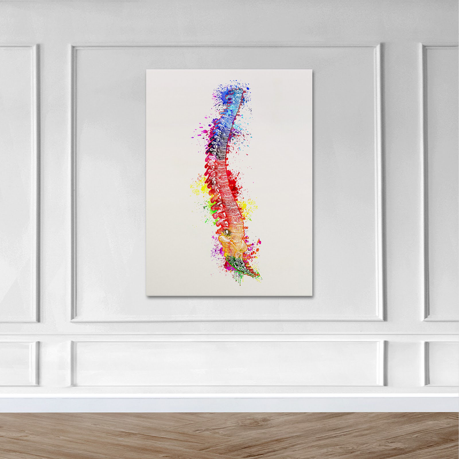 Latitude Run® A Colorful Backbone Art - 1 Piece Rectangle Graphic Art ...