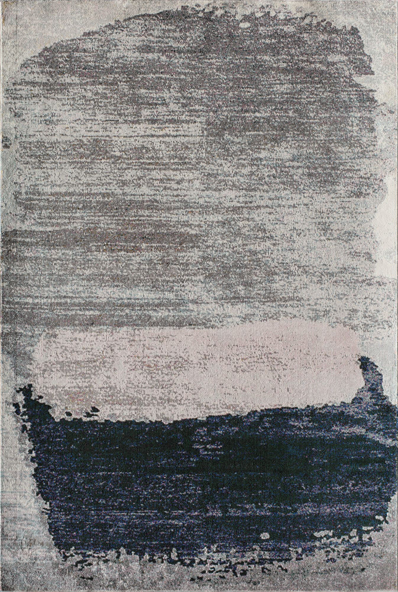 Wade Logan® Claudeen Contemporary Silver Satin Area Rug | Wayfair