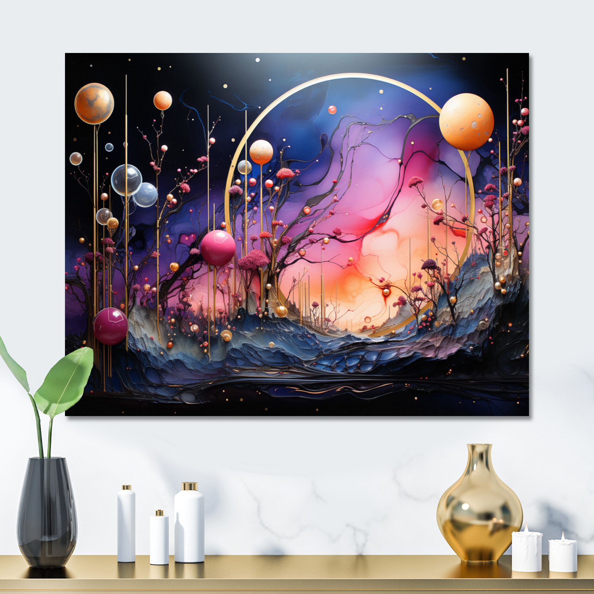 Latitude Run® Cosmic Collage I - Abstract Collages Print on Metal | Wayfair