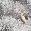 The Holiday Aisle® Kingswood Fir White Pencil Tree with Clear Lights ...