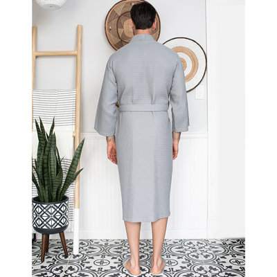 LOTUS LINEN Waffle Robes - Lightweight Cotton Spa Bathrobe & Reviews ...