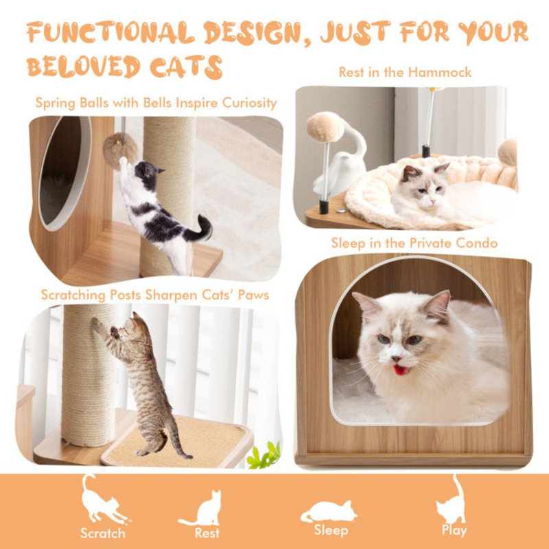 Tucker Murphy Pet™ 52'' Camallea Modern Tower Multilevel Play Center ...