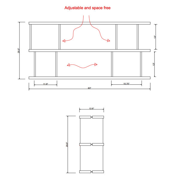 Millwood Pines Cecyle Bookcase | Wayfair