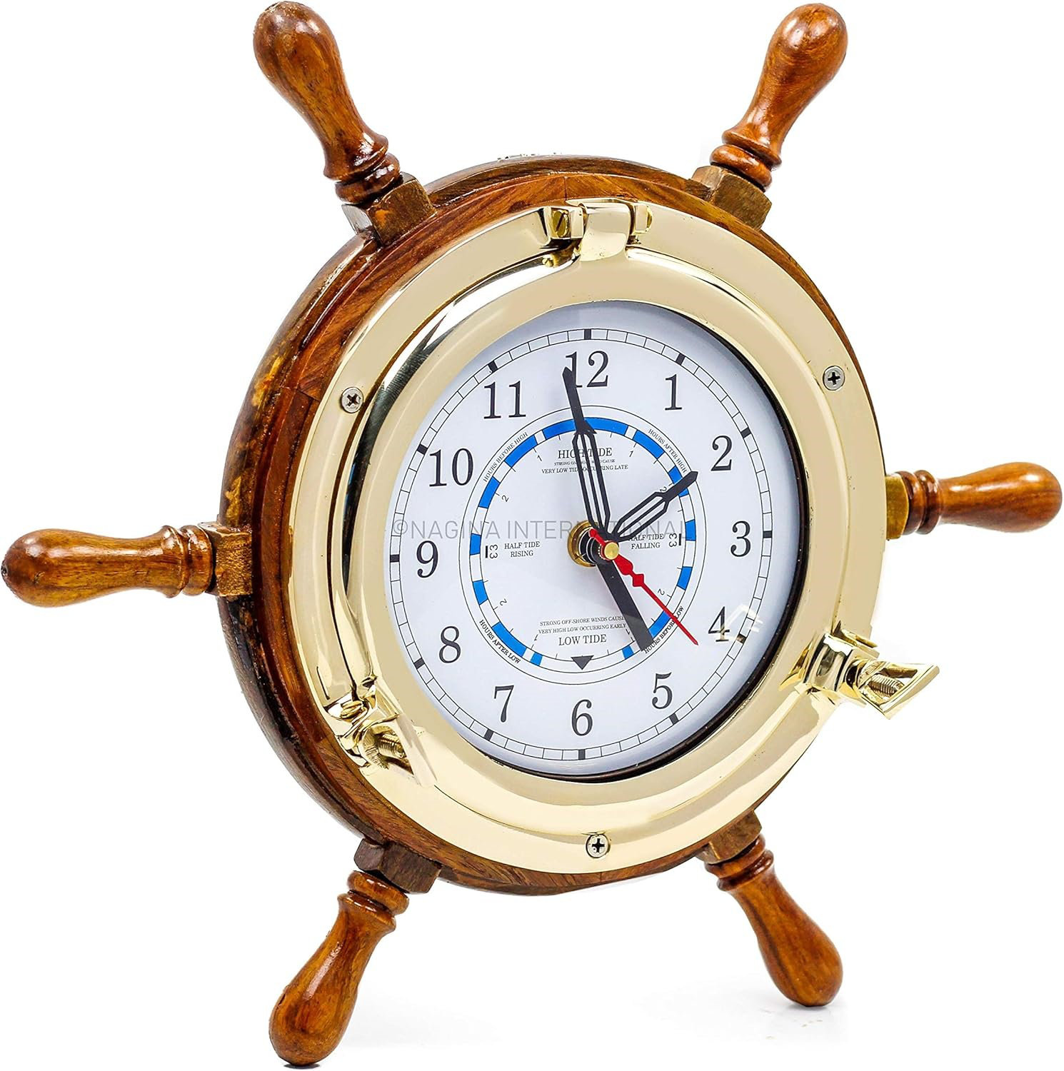 Mandala Crafts B1 Authentic Nautical Time Tide Clock Porthole Ship ...