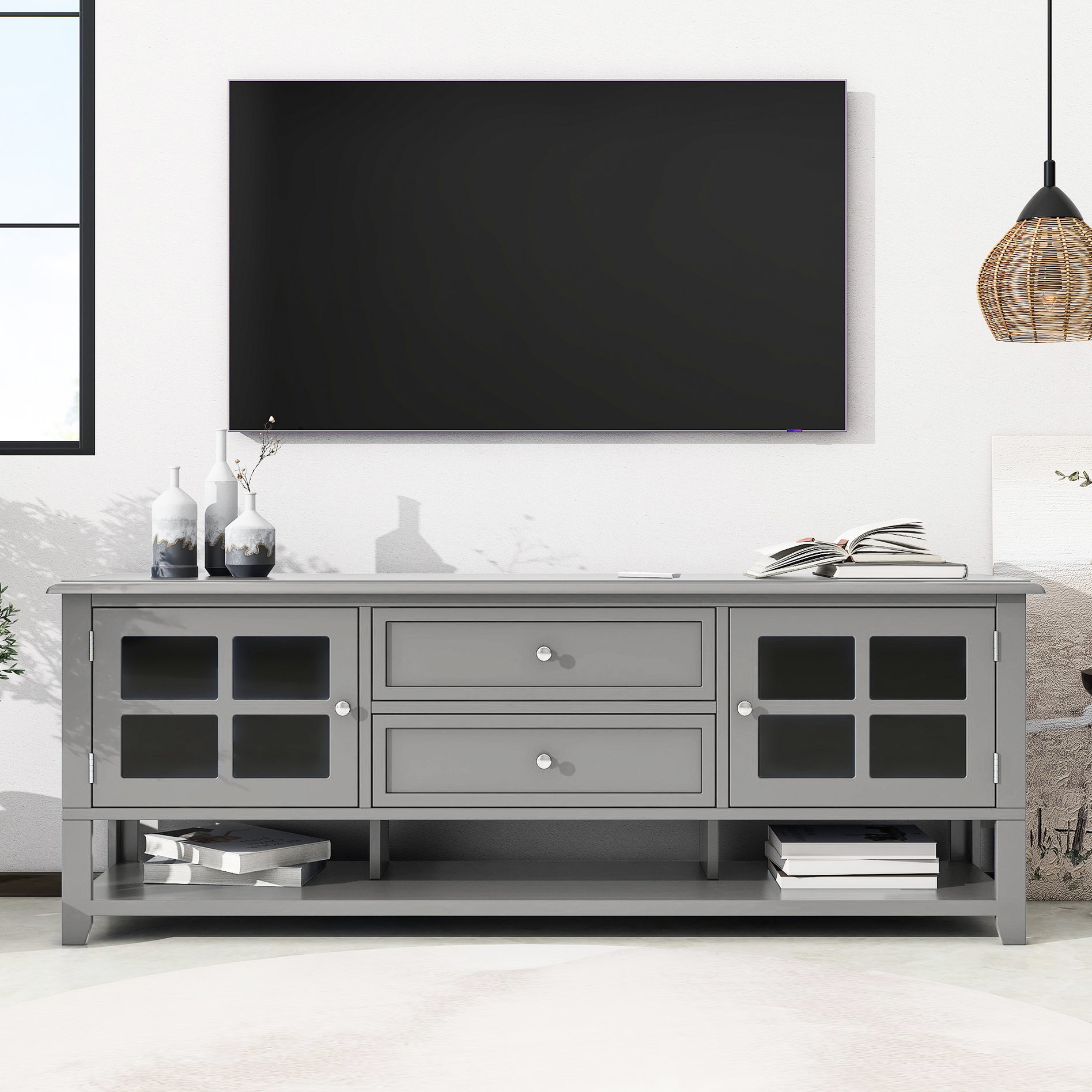Latitude Run® Tv Stand For Up To 60" Tvs: Upgrade Rust Process ...