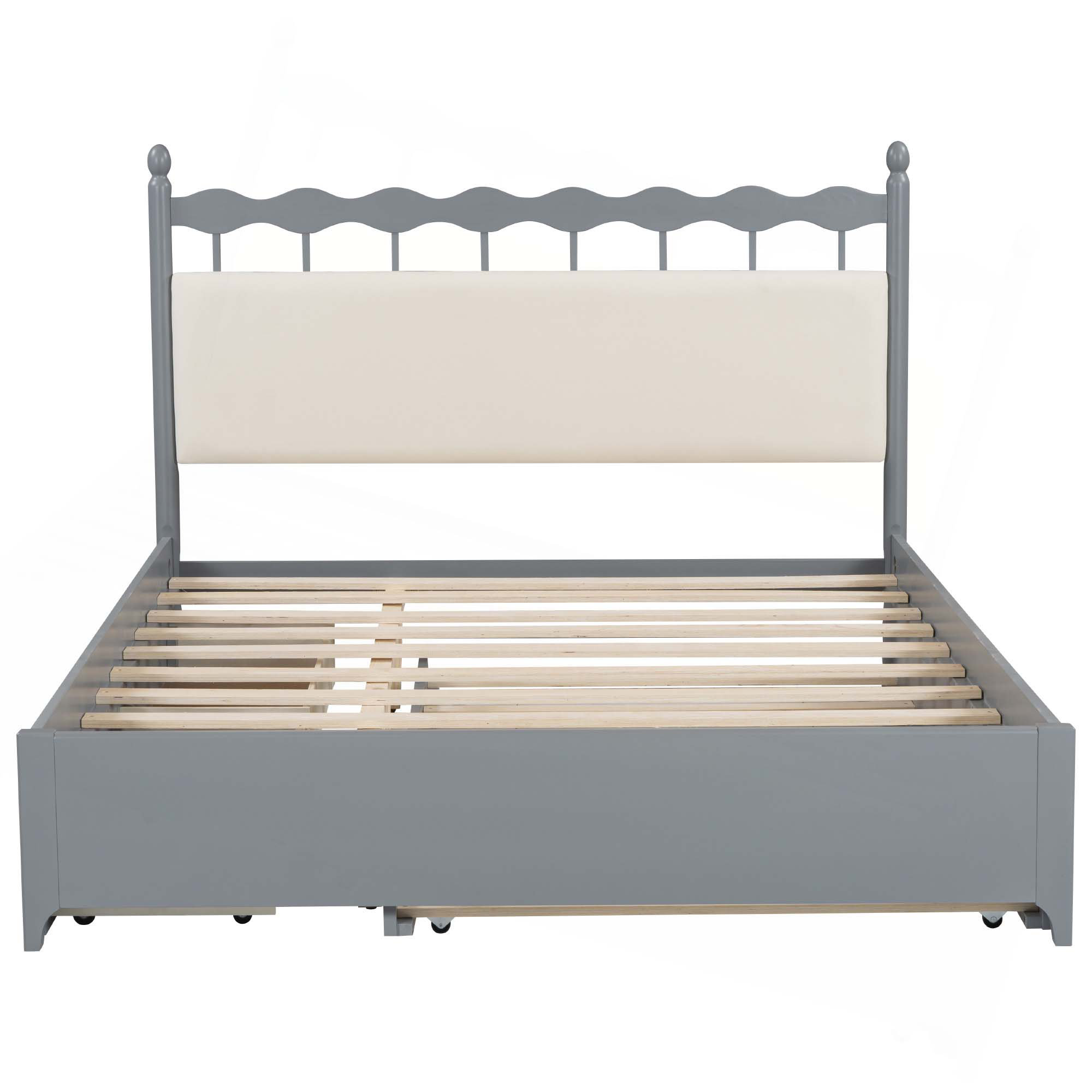 Darby Home Co Queen Size Wooden Storage Platform Bed,With 2 Big Drawers ...