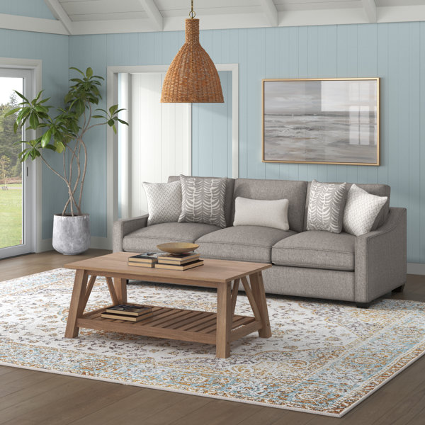 Wade Logan® Cherisse 96" Tuxedo Arm Sofa with Reversible Cushions ...