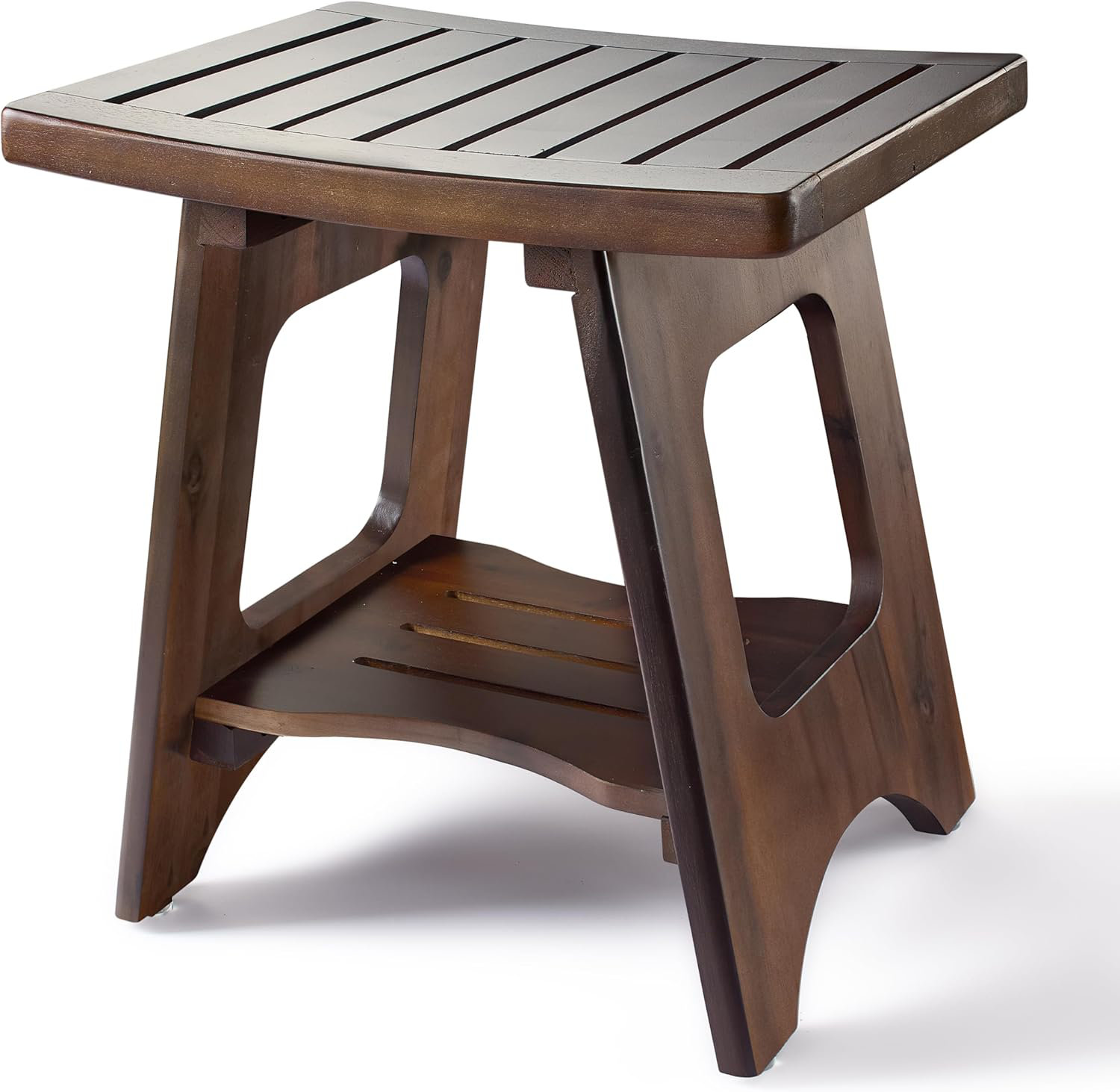 Latitude Run® 18" Acacia Wood Shower Bench Seat – Waterproof Shower ...