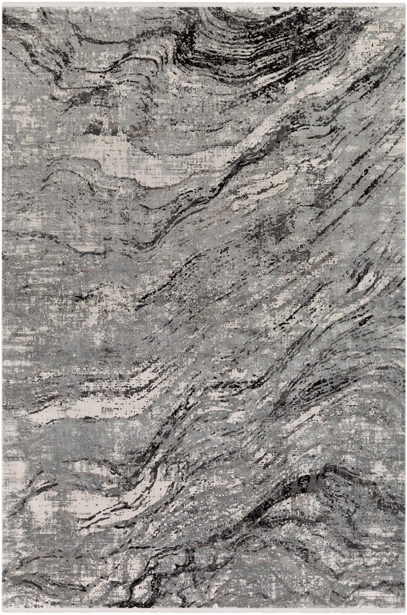 17 Stories Abstract Charcoal/Grey Area Rug - Wayfair Canada