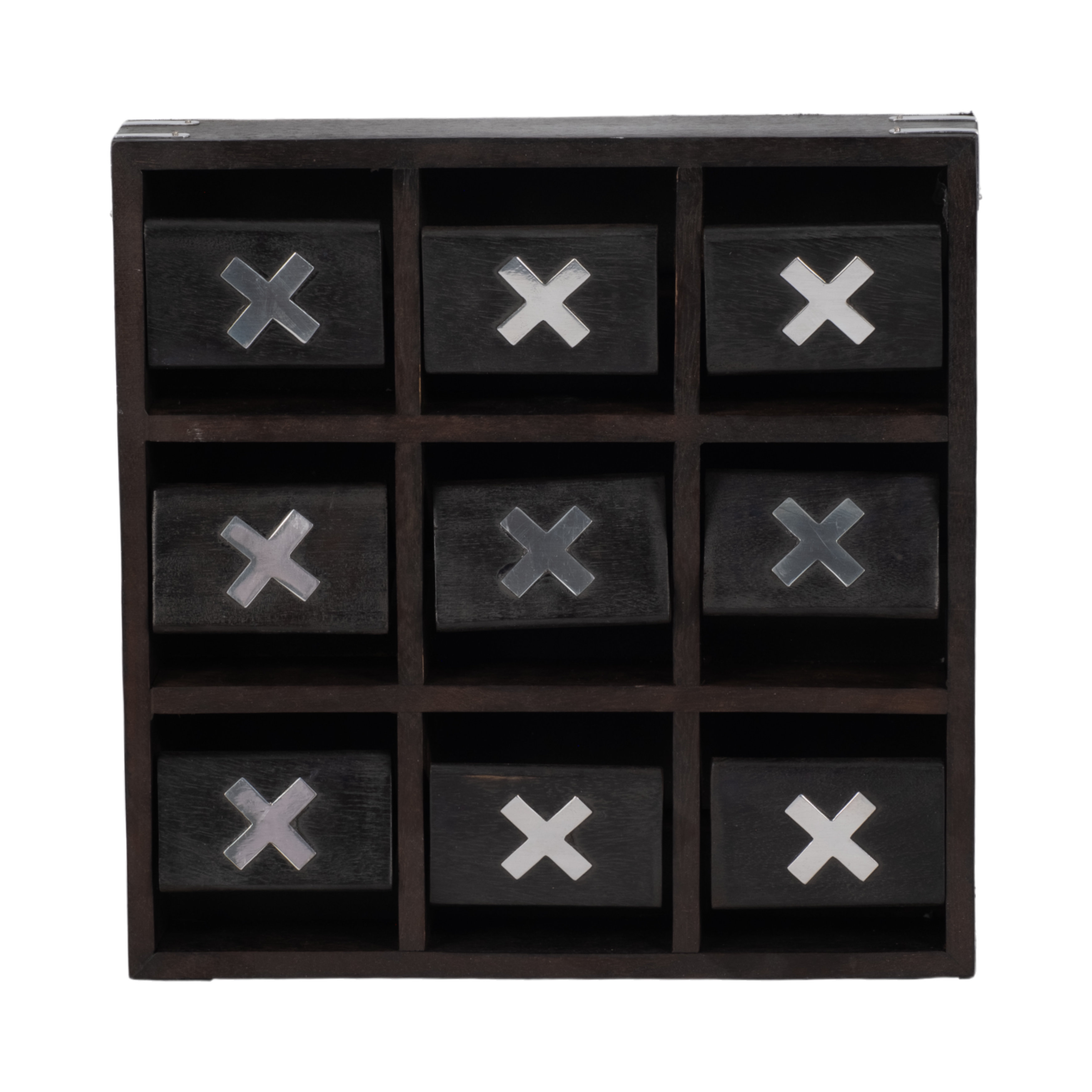 Latitude Run® Wood, 10X10 Revolving Tic Tac Toe, Square | Wayfair