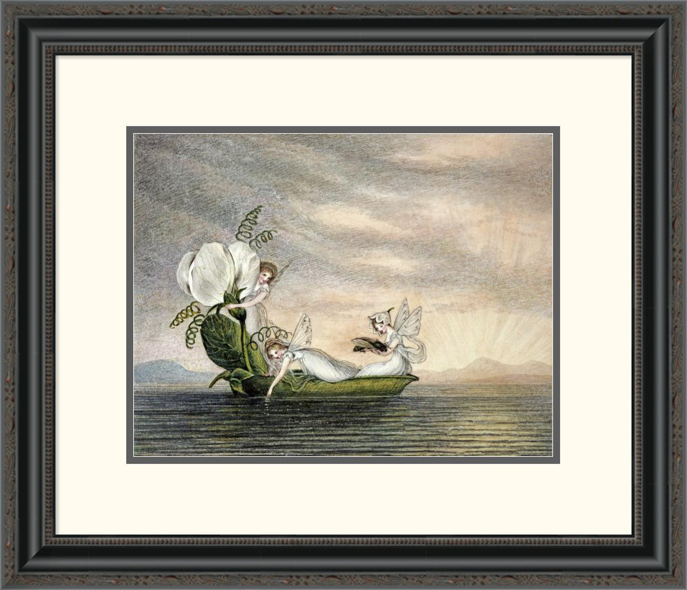 Global Gallery 'Fairies Floating Downstream in a Peapod' by Amelia Jane Murray Framed Painting ...