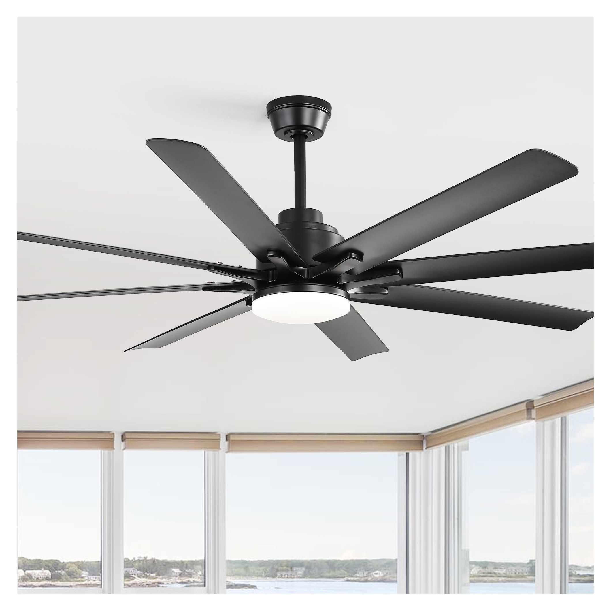godohome 66 Inch Modern Smart Ceiling Fan with Dimmable LED Light, 8 ...