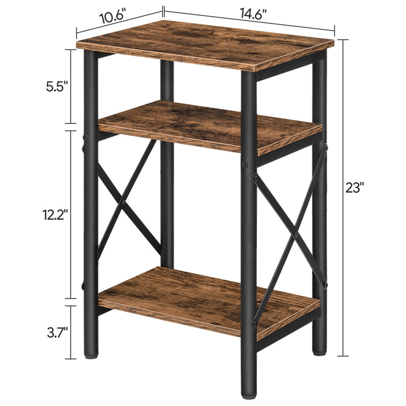 17 Stories 23'' Tall Small End Table with Storage Shelf & Reviews | Wayfair