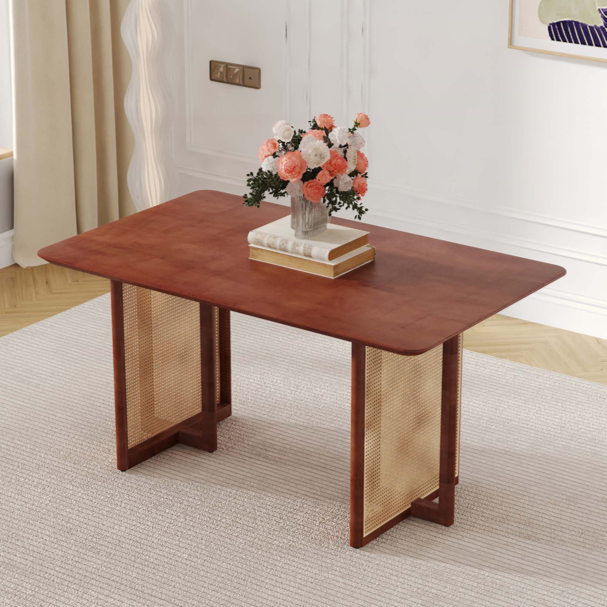 George Oliver Chinese Country Retro Solid Wood Dining Table,Simple ...