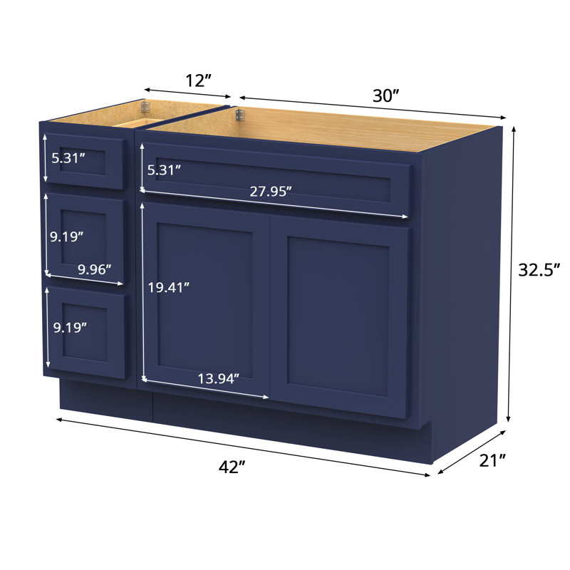 Home Beyond 42'' Single Bathroom Vanity Base Only & Reviews | Wayfair