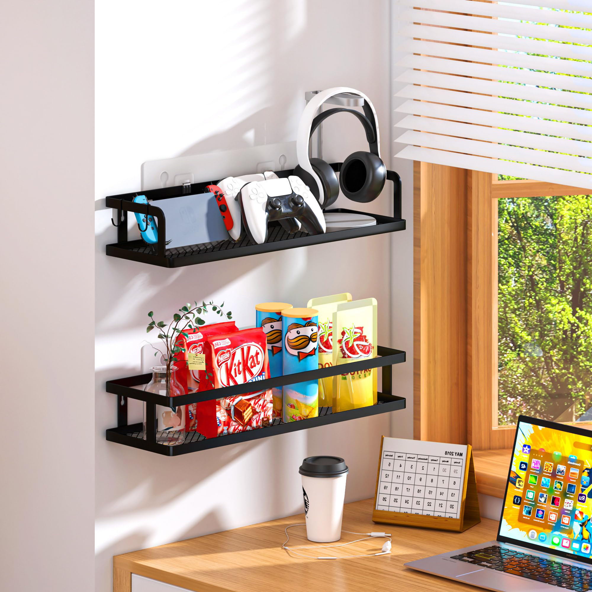 VOMGEB1 2-Pack Metal Wall Hanging Baskets - Wayfair Canada