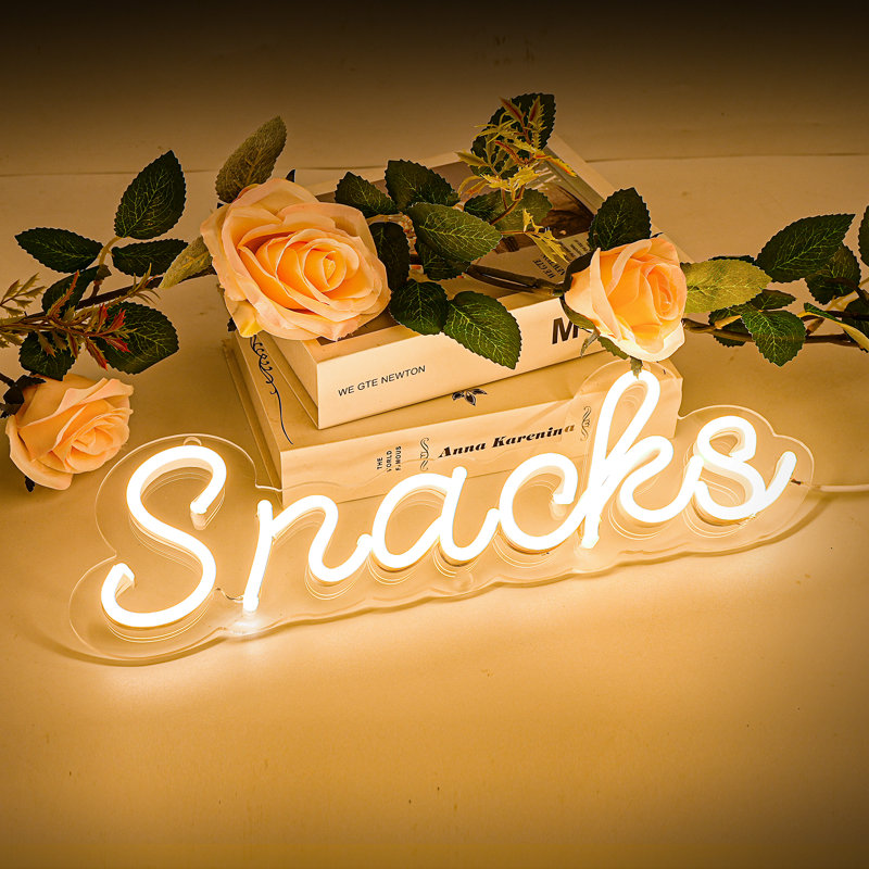 Trinx Gibril Snacks LED Neon Sign | Wayfair