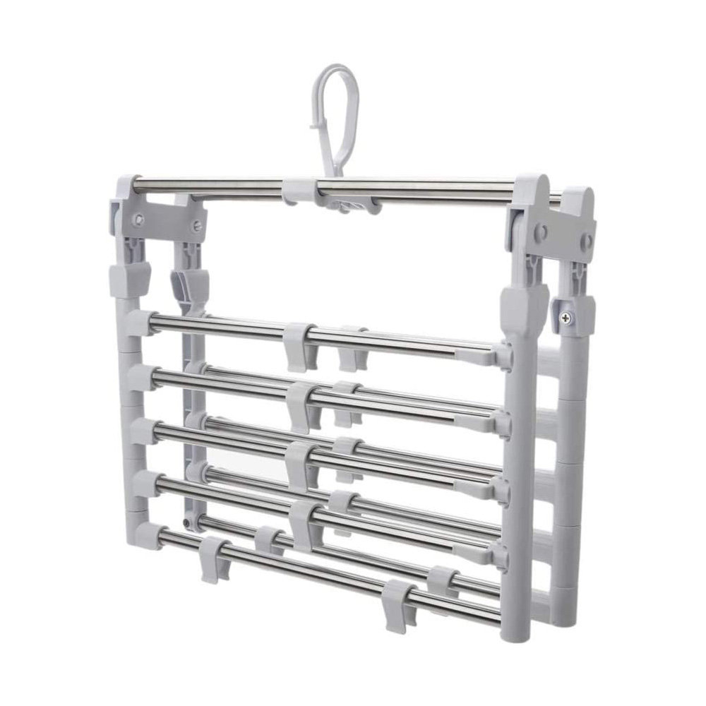Rebrilliant Foldable 10 Rack Expandable Clothes Drying Rack Laundry ...