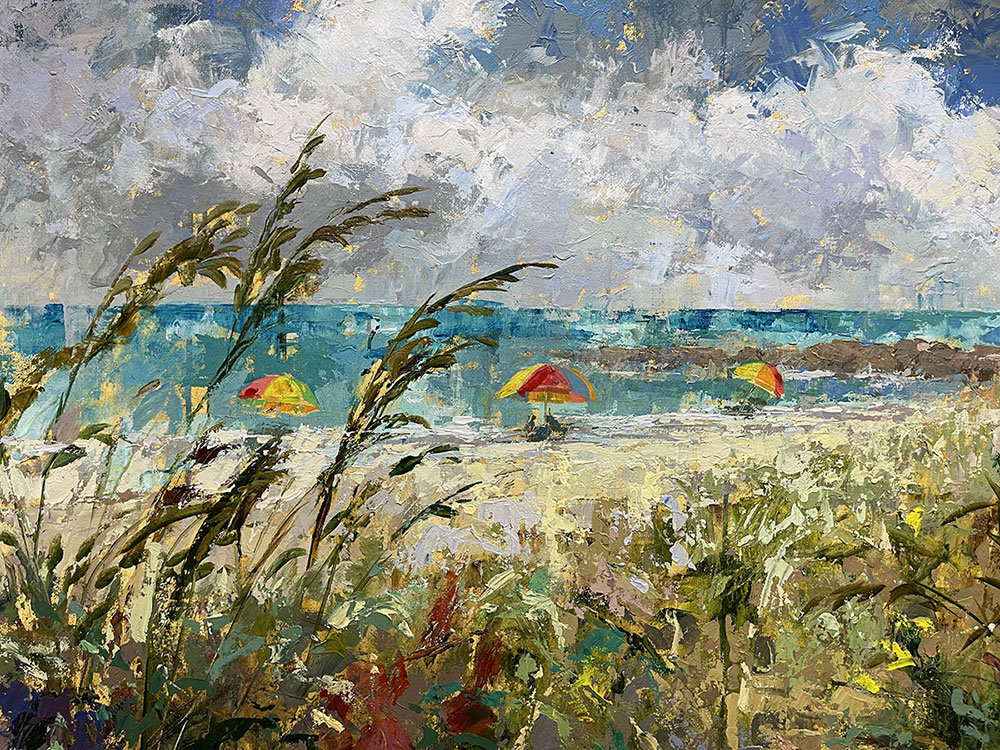 NIFAO Cape Florida Lighthouse Framed by Elizabeth Roma Wall Art Canvas ...