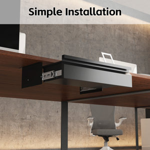 Rebrilliant Under Desk Drawer Slide Out for Office, Metal Under Table ...