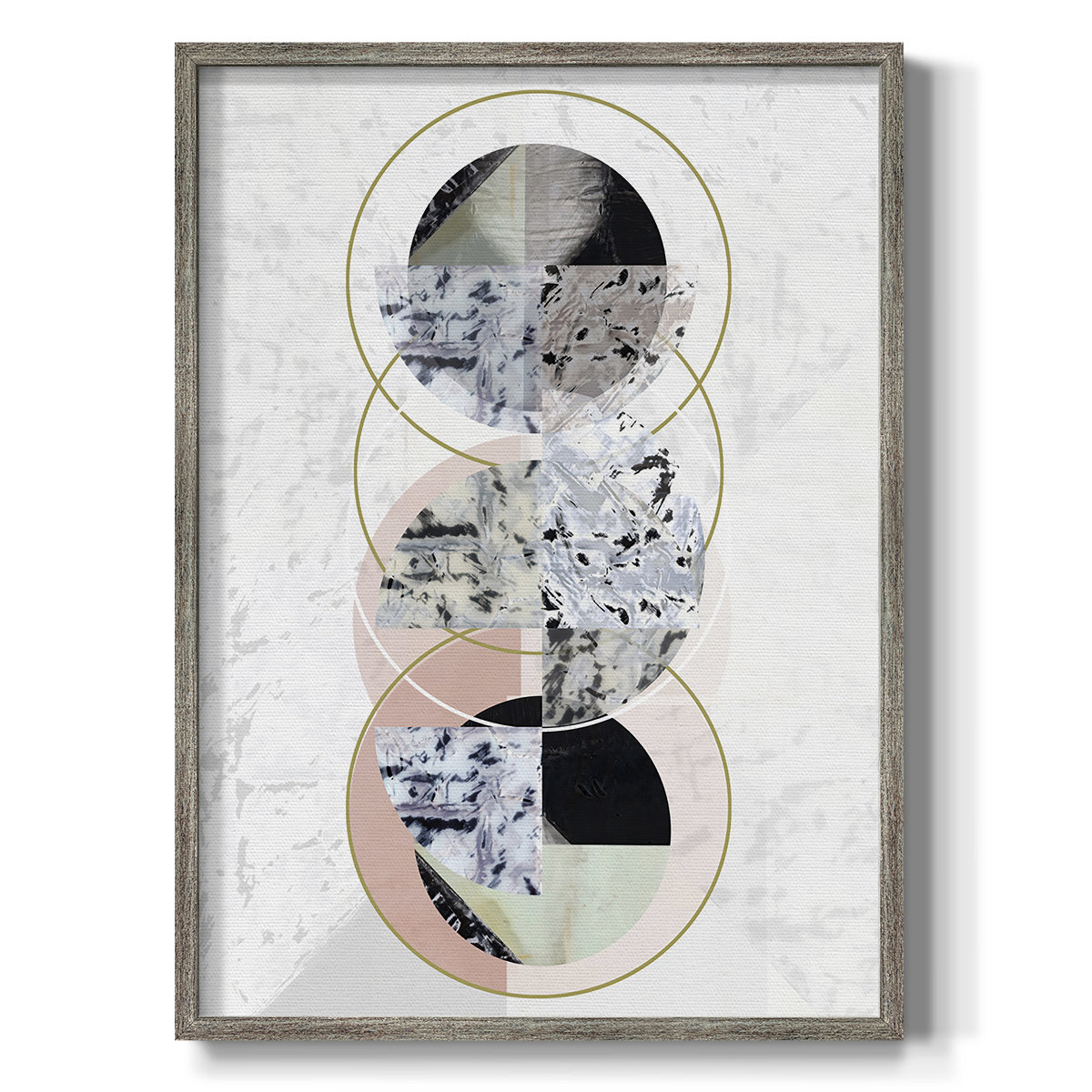 Brayden Studio® Inner Circles II Framed Print - Solid Wood | Wayfair
