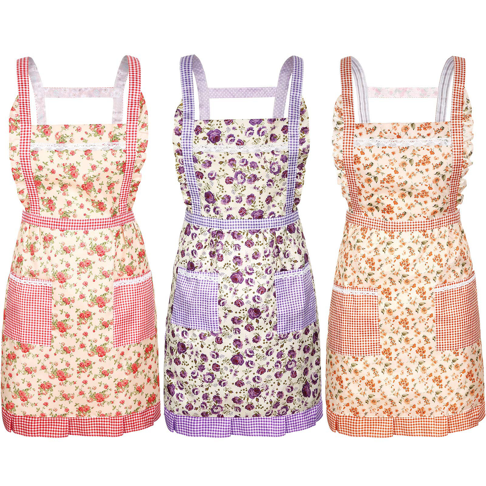 Two trees make a forest 3 Pieces Kitchen Floral Aprons Soft Flower ...