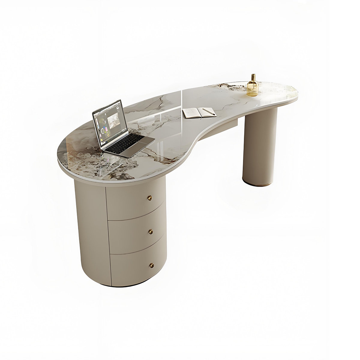 SINNOG Modern Minimalist Sintered Stone Office Desk | Wayfair