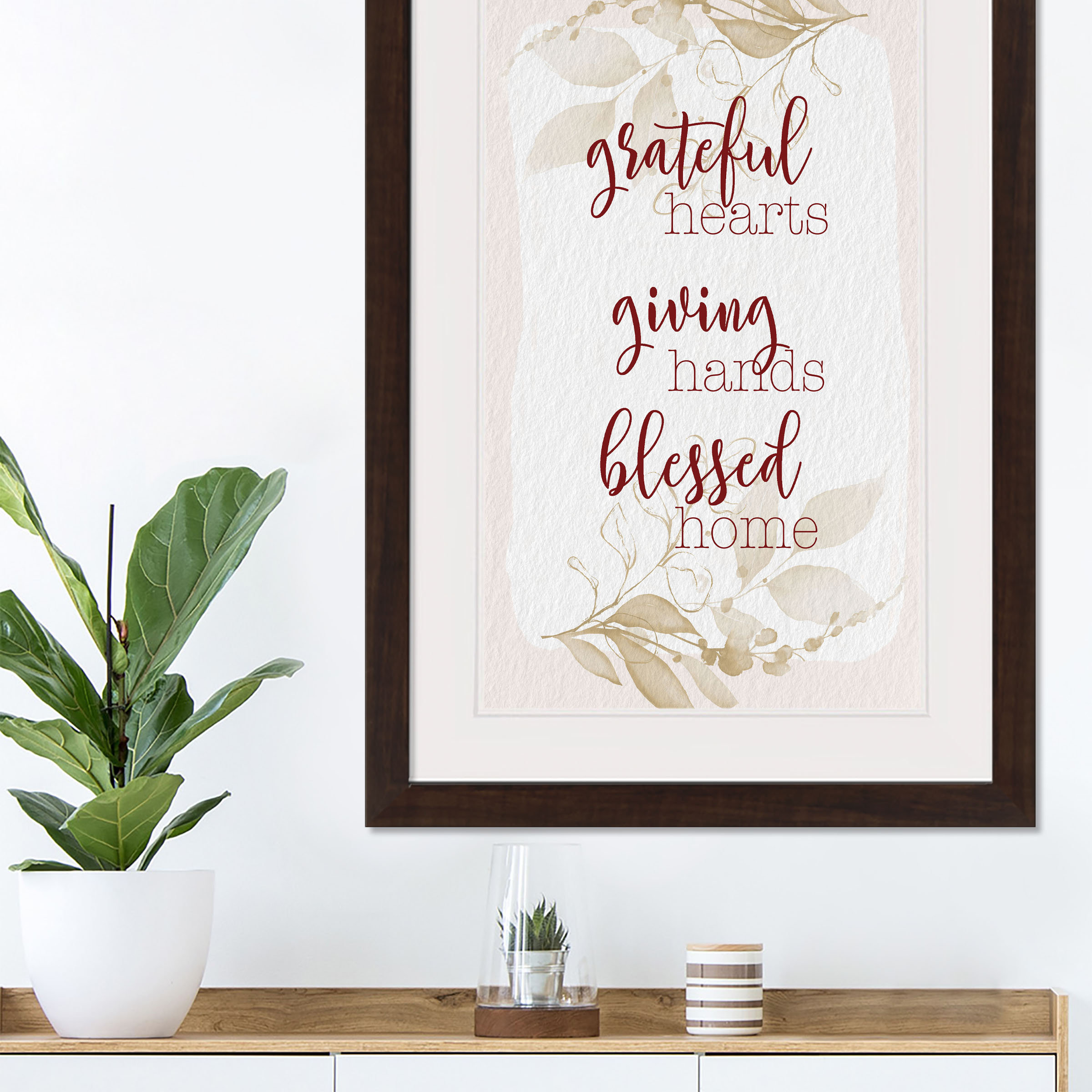 The Holiday Aisle® Grateful Giving Blessed 1 Framed Print - Wayfair Canada