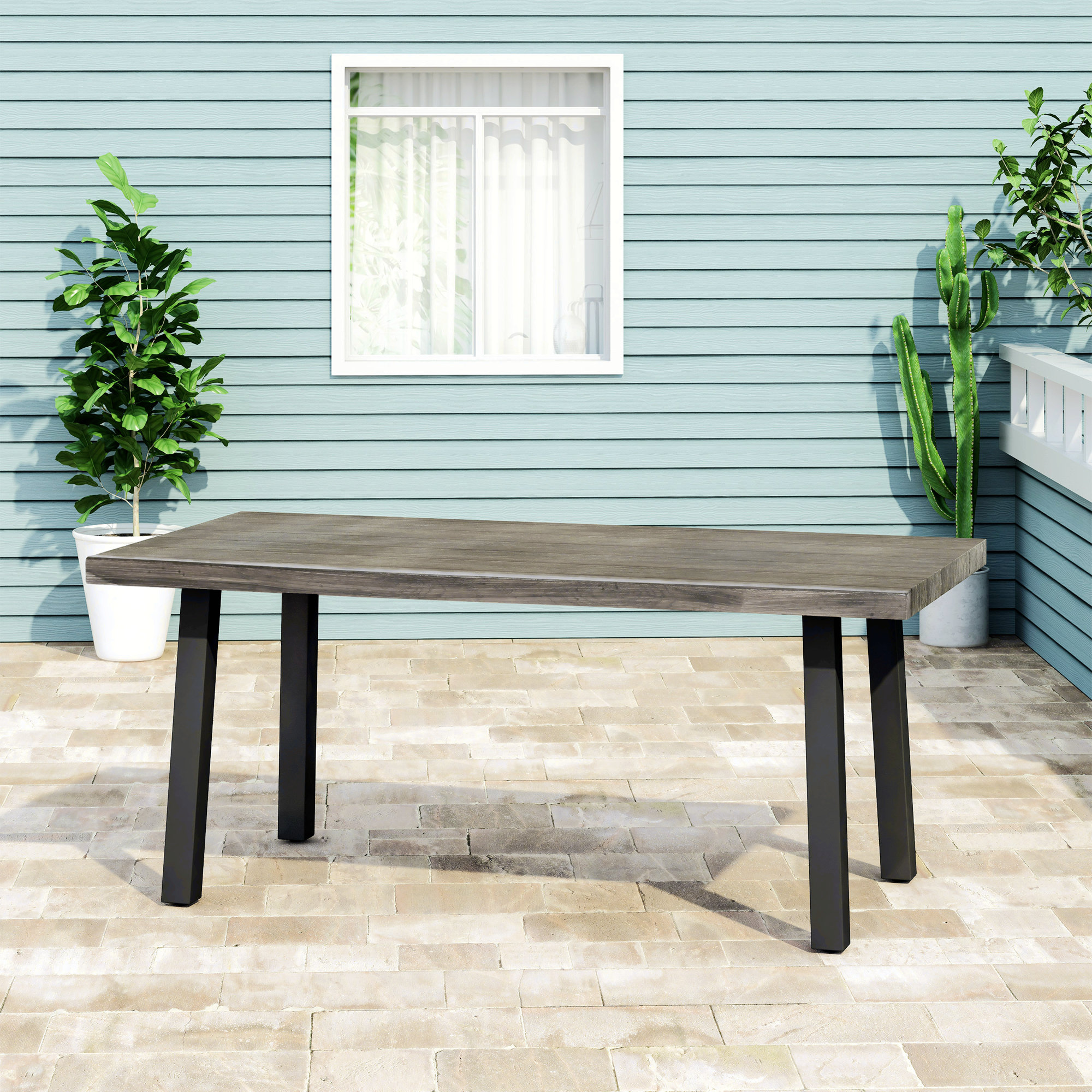 17 Stories Outdoor Modern Dining Table - Wayfair Canada