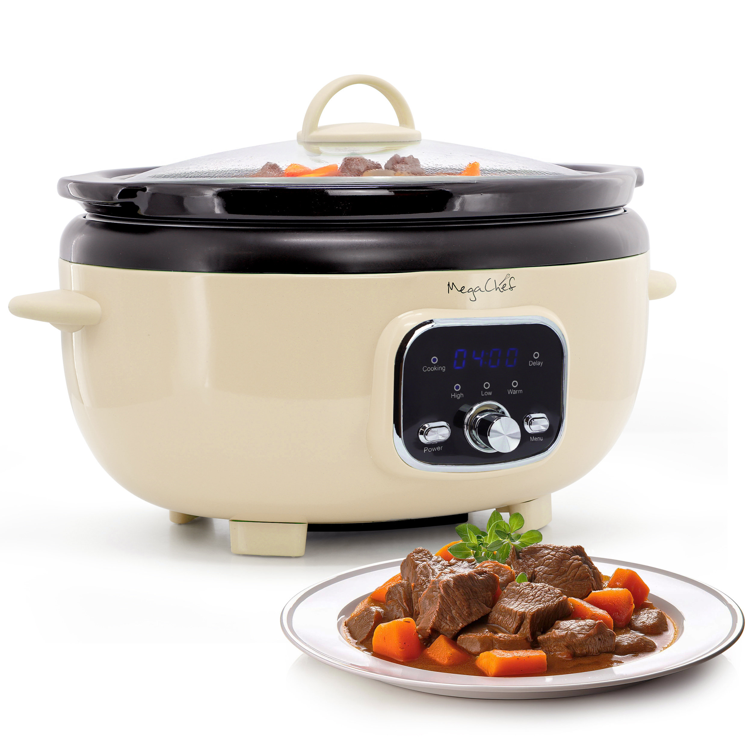 MegaChef 3.5 Liter Oval Electric Slow Cooker in Turquoise | Wayfair