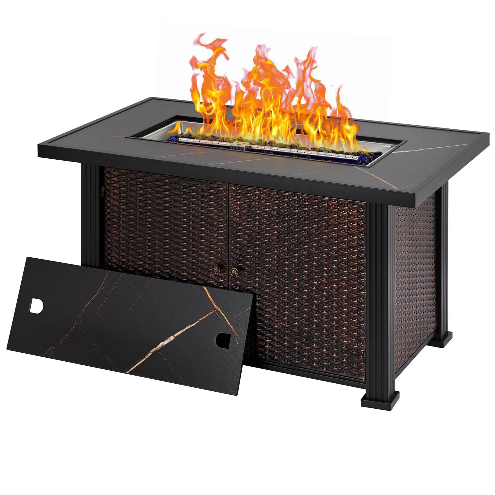 Latitude Run® Propane Fire Pit, CSA-Listed Outdoor Gas Fire Pit ...
