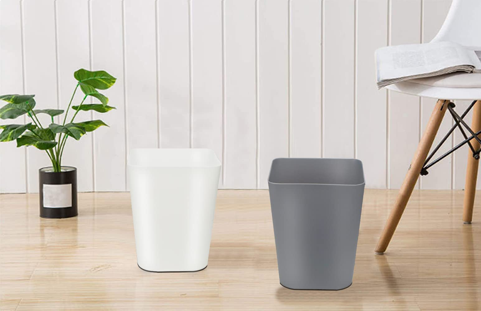 PSA LABORATORY FURNITURE LLC 1.6 Gallon Small Trash Can Wastebasket For ...
