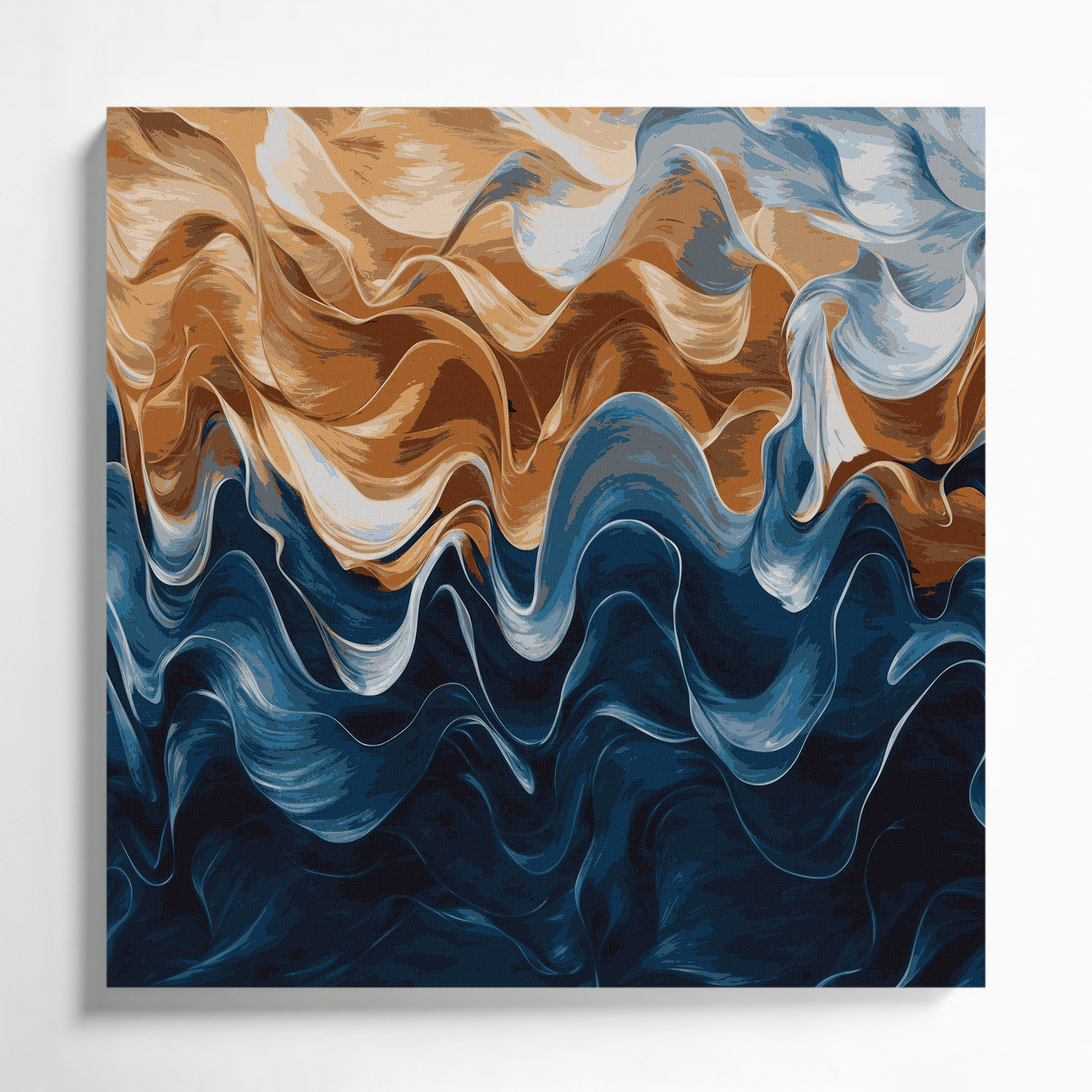 Ivy Bronx Lyrical Abstraction 59 Blue Canvas Wall Art | Wayfair