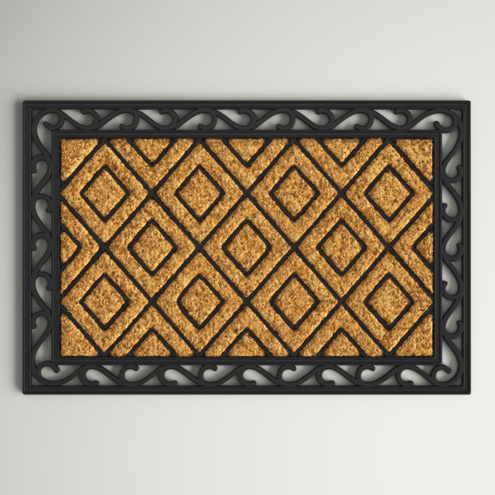 Lark Manor Altarik Non-Slip Geometric Outdoor Doormat & Reviews | Wayfair