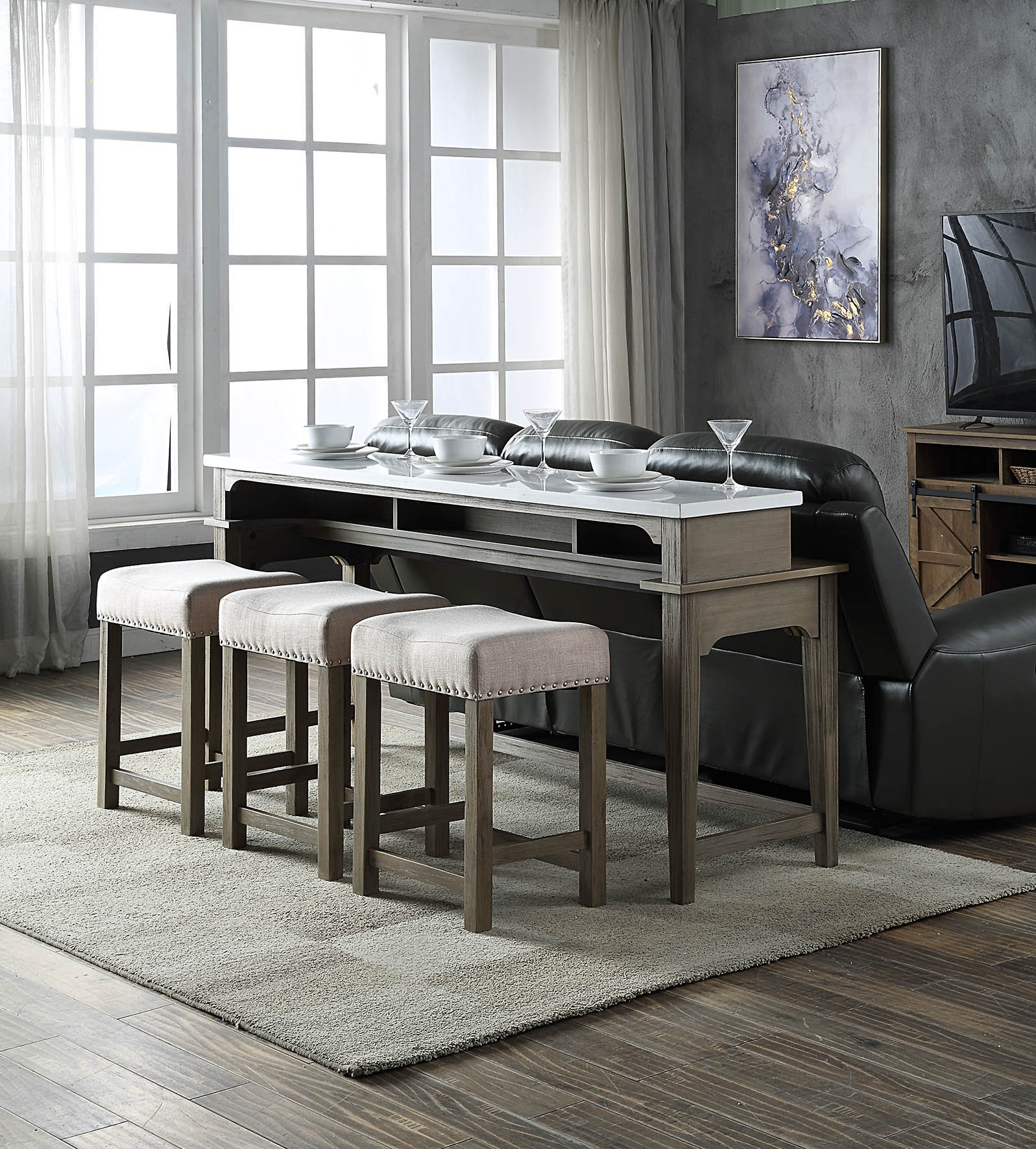 Red Barrel Studio® Jurjan 3 - Person Counter Height Dining Set ...