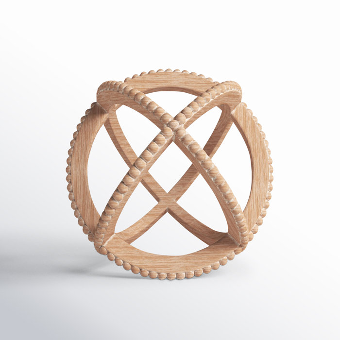 Delaney Decorative Ball Table Accent with Bead Trim & Reviews | Birch Lane