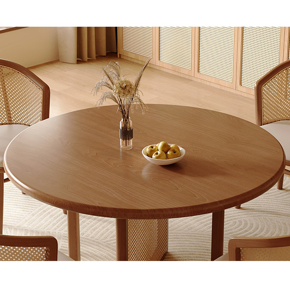 Brishher Japanese solid wood round dining table set - Wayfair Canada