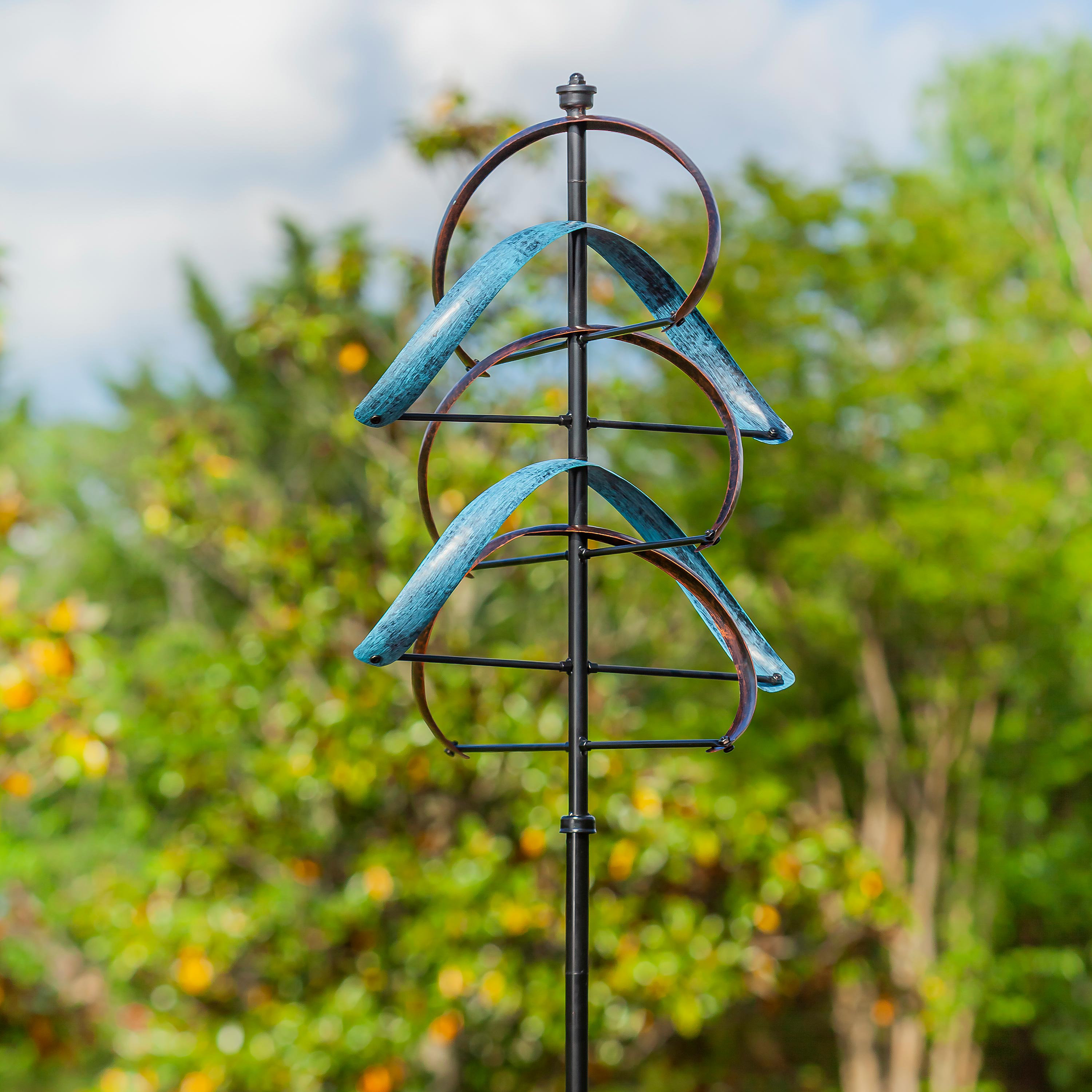 Arlmont & Co. Metal Wind Spinner, Towering Semicircle, 80"H | Wayfair