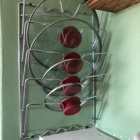 Rebrilliant Metal Rectangle Wall Mounted Pot Rack & Reviews | Wayfair