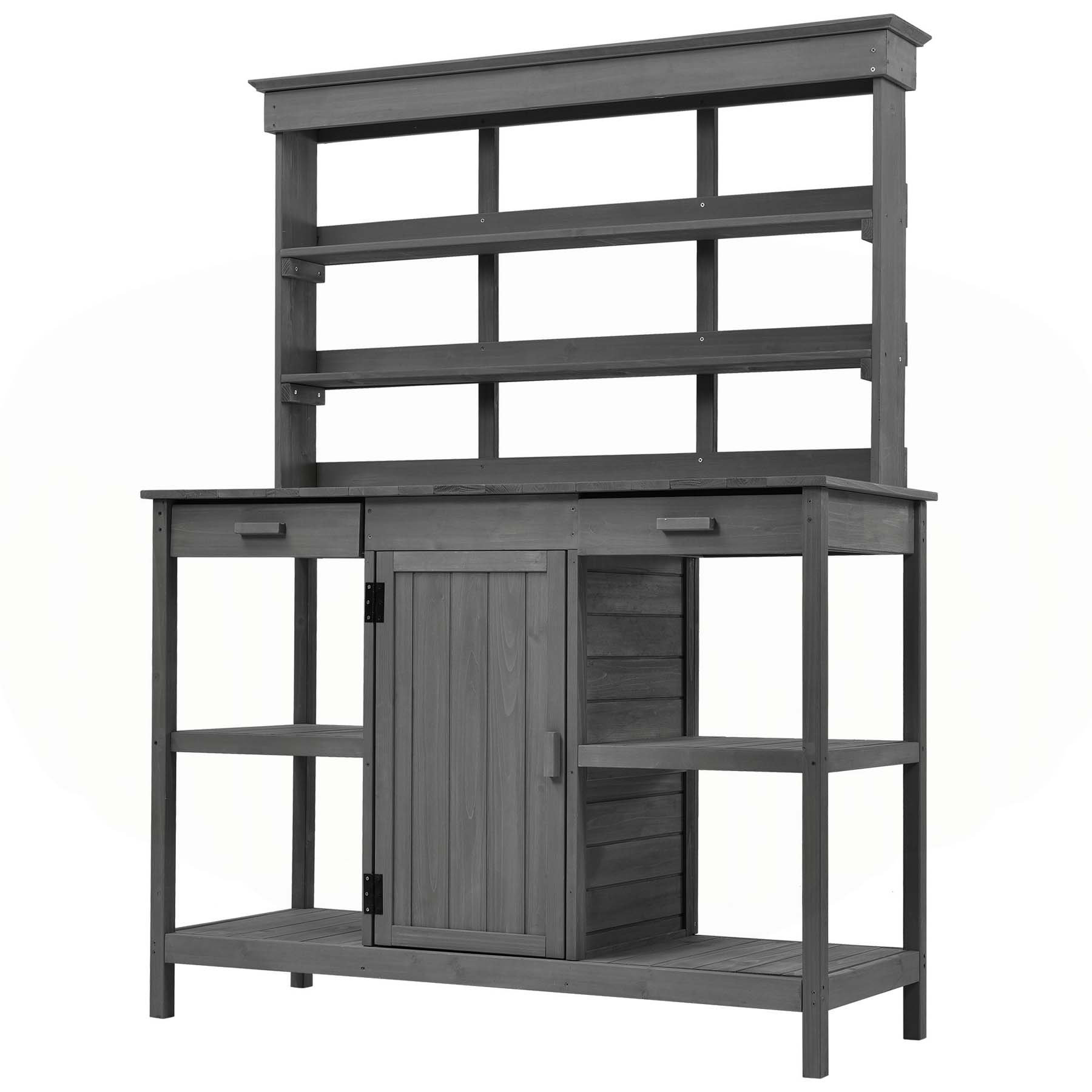 Red Barrel Studio® Versatile Outdoor Wooden Potting Bench with Multiple ...