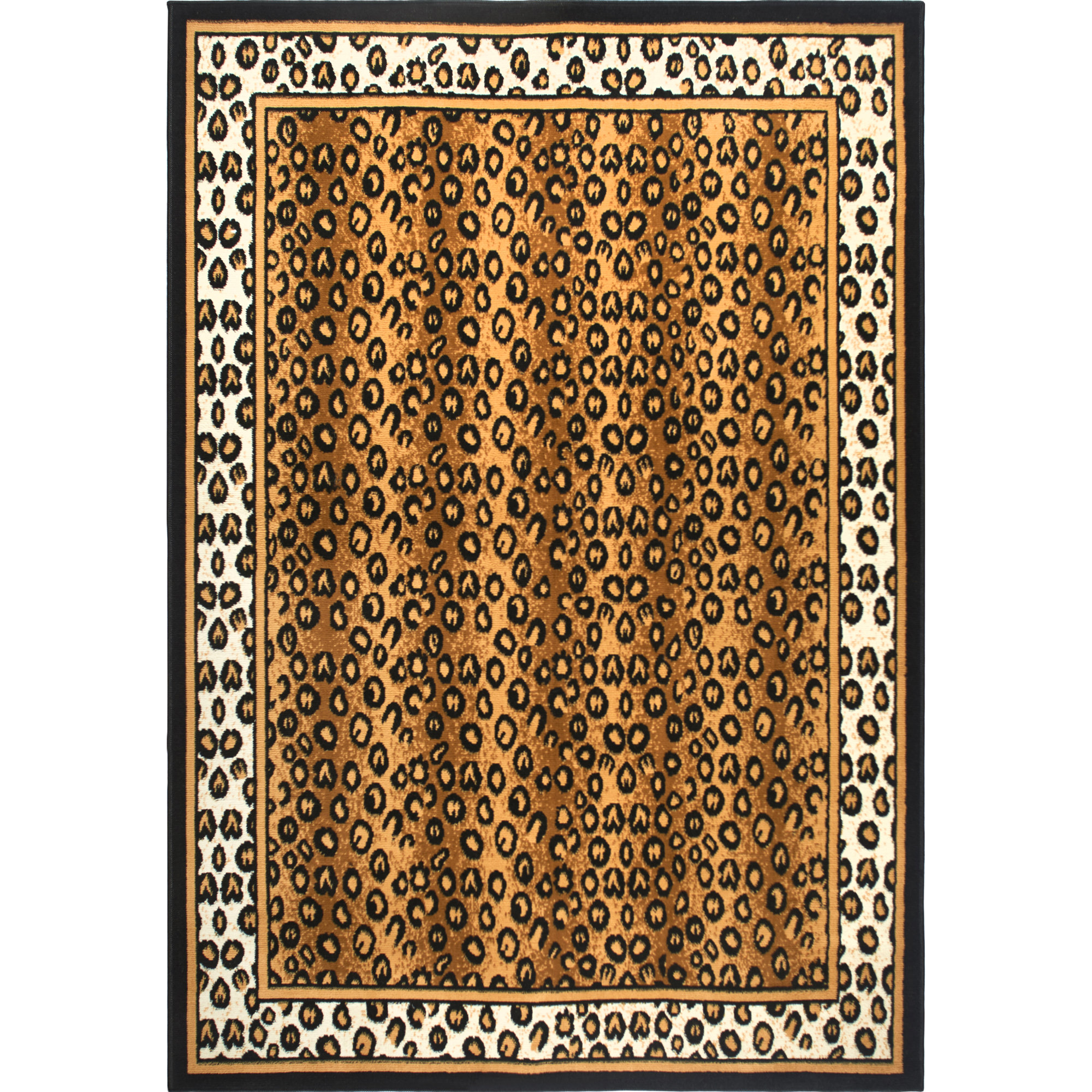 House of Hampton® Zone Modern Area Rug With Bordered Animal Print, Jute ...