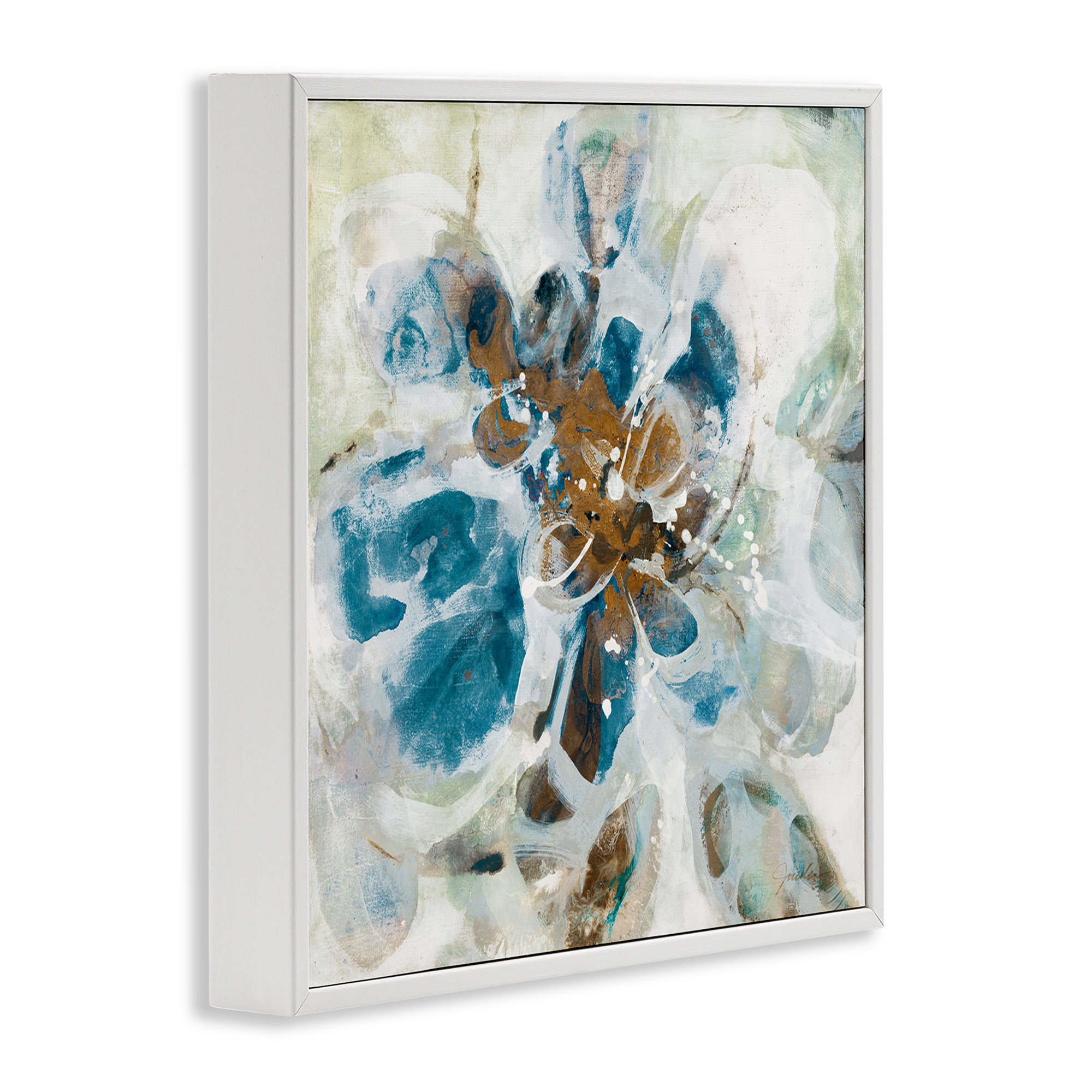 Stupell Industries Distorted Splatter Abstraction Framed Giclee Art by ...