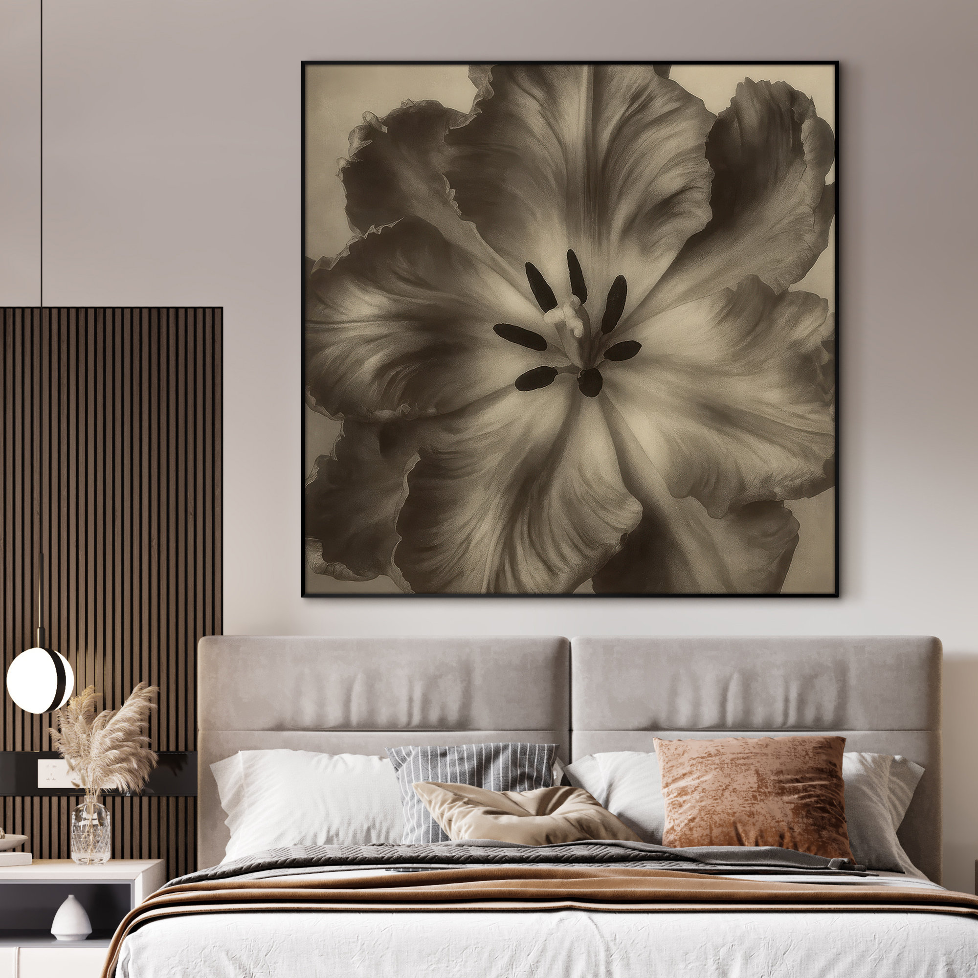 SIGNLEADER Extra Large Flower Wall Art Print - Modern Floral Botanical ...