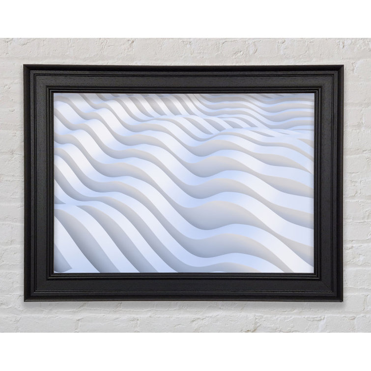 Ivy Bronx Wavy Shapes In White Framed Print | Wayfair.co.uk
