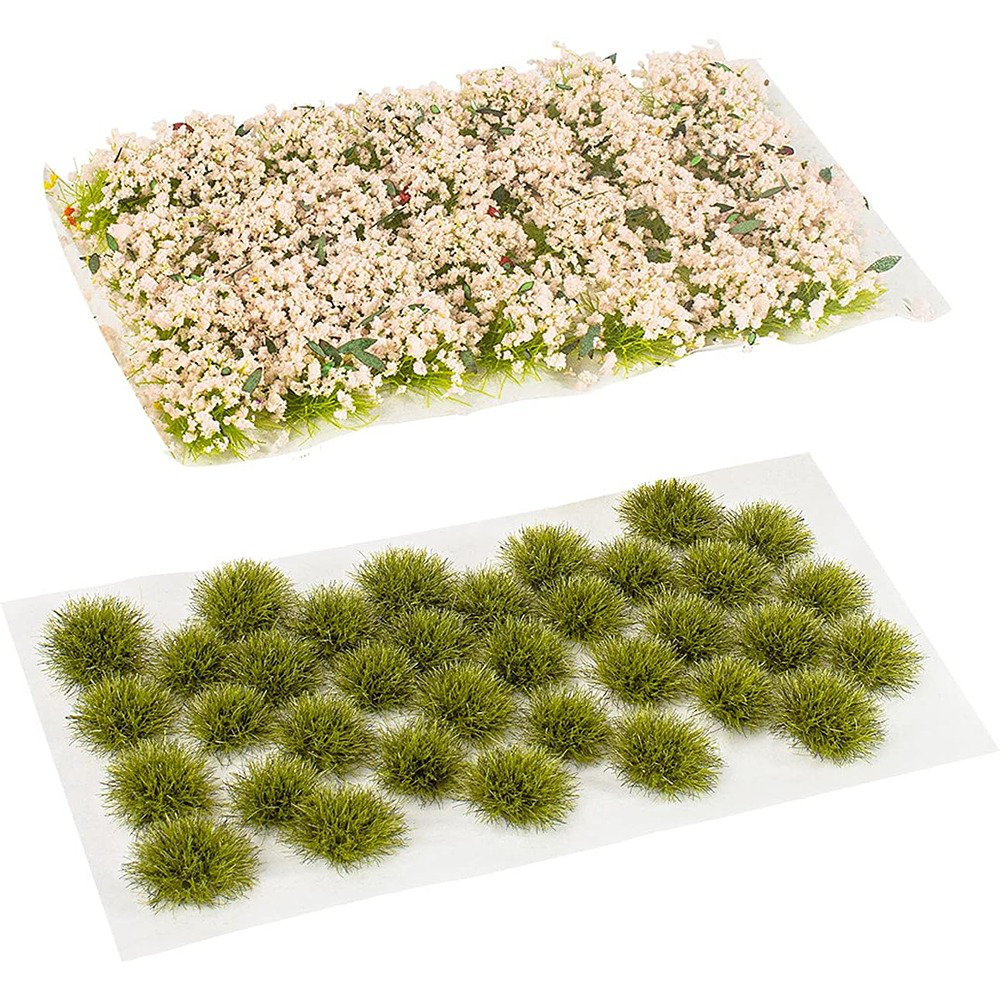 MAXAYA 35 Pcs Static Grass Tuft Model Grass Tufts Railway Artificial Gr ...