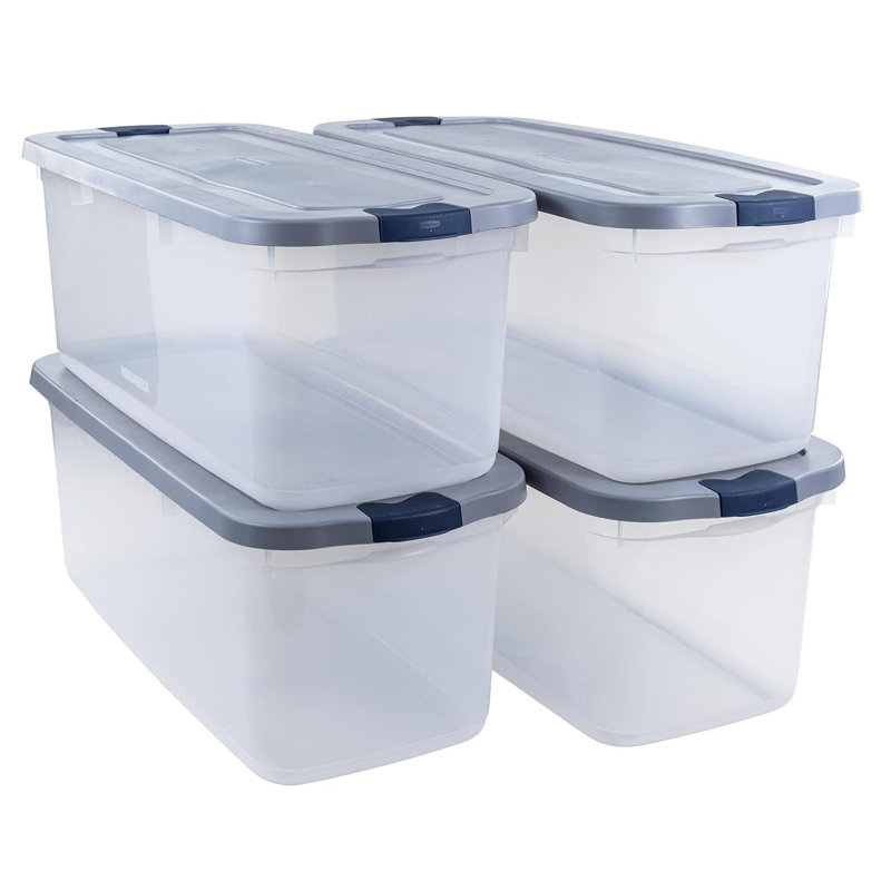 Rubbermaid Roughneck Clear Storage Totes with Lids | Wayfair